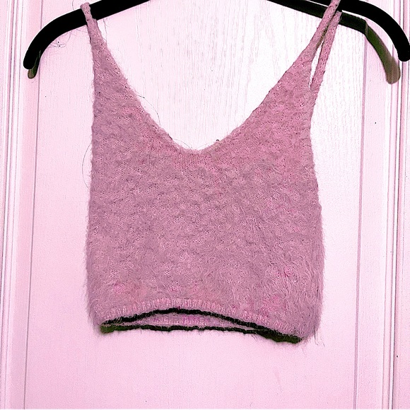 Tops | Fuzzy Crop Top | Poshmark